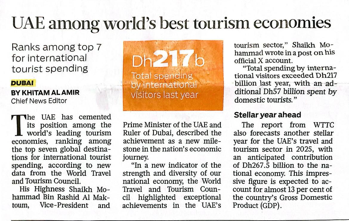 UAE’s Tourism Triumph: Dubai Tourism Boost 2025